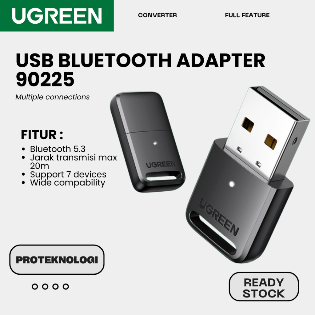 Jual UGREEN 90225 Bluetooth Adapter 5.3 USB Dongle Transmitter | Shopee Indonesia