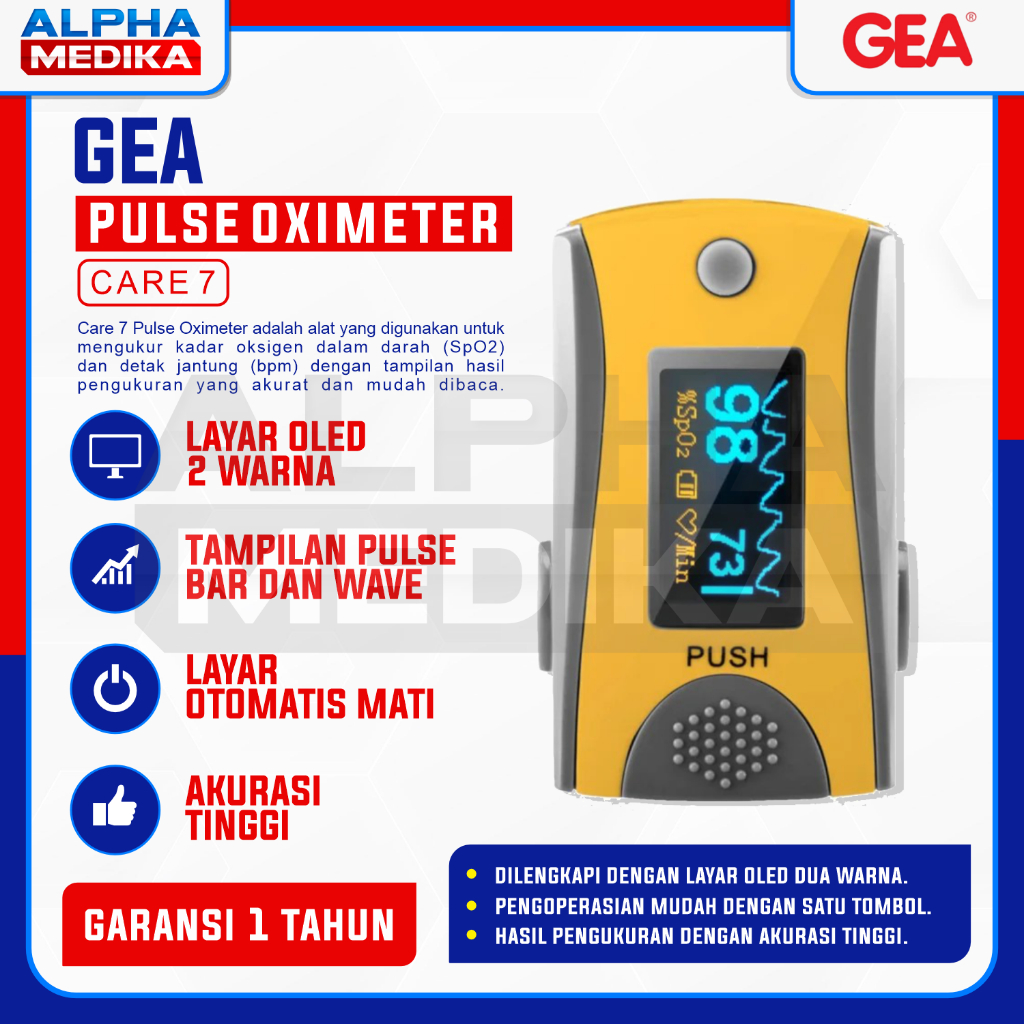 Jual Pulse Oximeter Dewasa ICARE CARE 7/ Fingertip Pulse Oxymeter ...