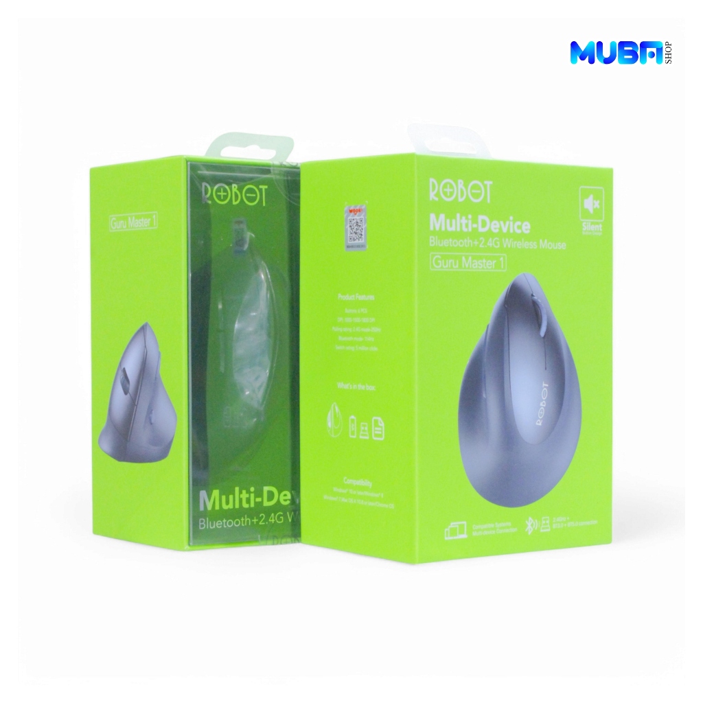 Jual Mouse Vertical Wireless Robot Guru Master 1 Vertical Ergonomic ...