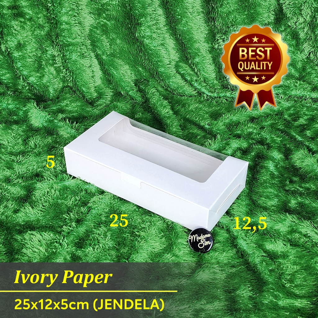 Jual BOX IVORY - DUS BOLEN - KOTAK ROTI PASTRY BRONIS 25x12x5 - JENDELA ...