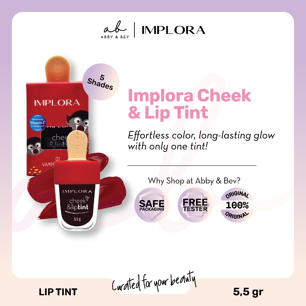 Jual AB - IMPLORA Cheek & Lip Tint [5,5gr]/ Lip Tint Blush On untuk ...