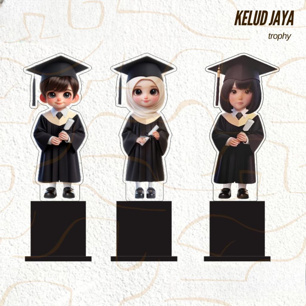 Jual Piala Wisuda Toga Hitam Akrilik Custom | Shopee Indonesia