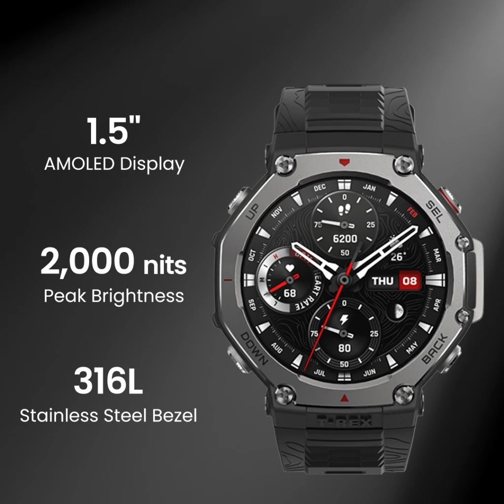 Jual Amazfit T-Rex 3 48mm Smartwatch 1.5" AMOLED Screen Garansi Resmi | Shopee Indonesia