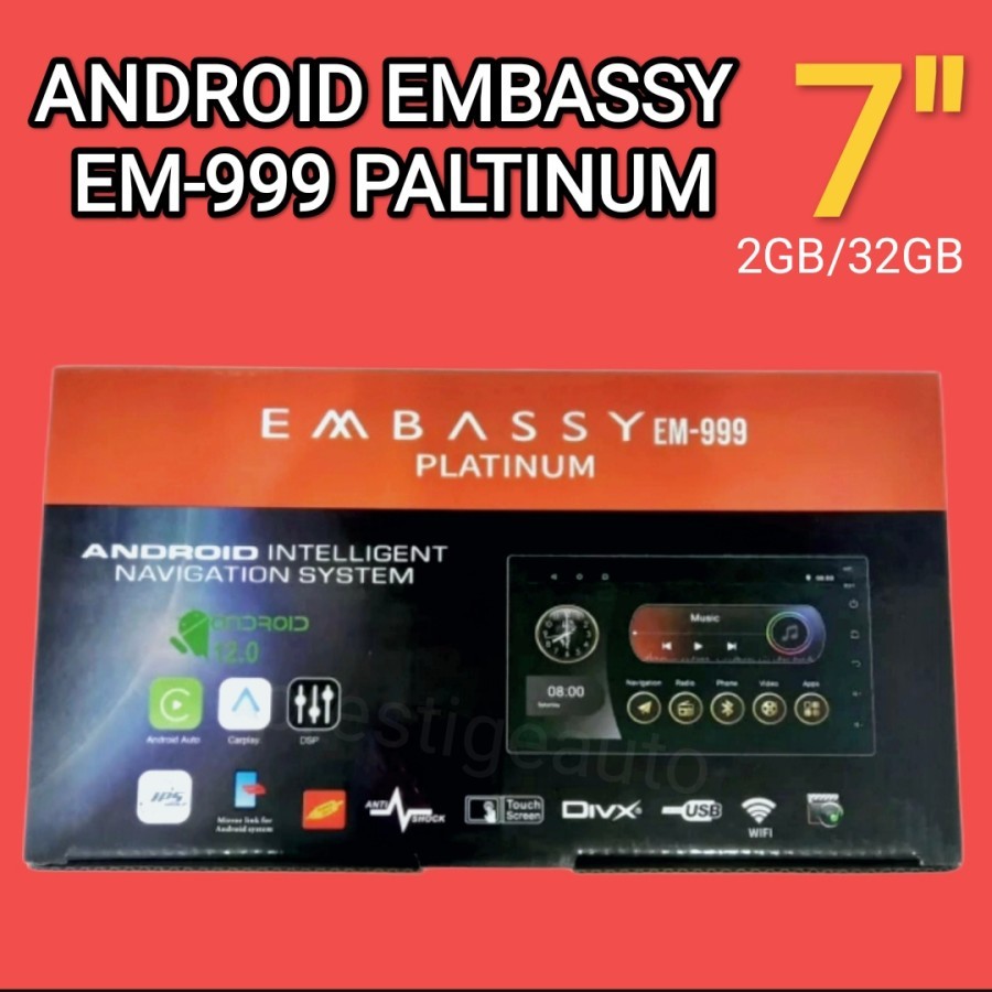 Jual Head Unit Android Embassy Platinum 7 Inch Ram 2 32gb Carplay