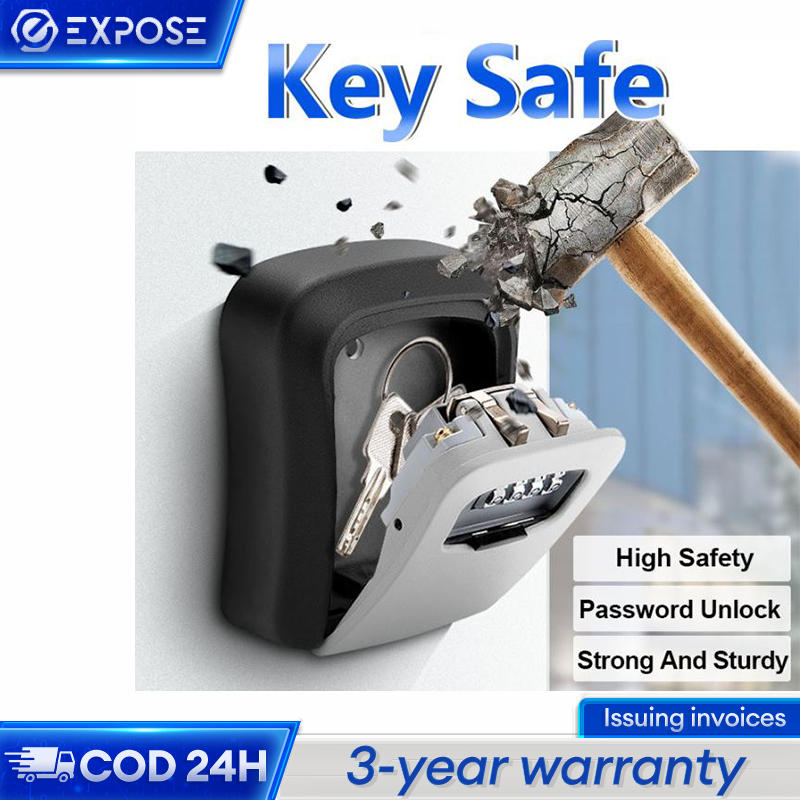 Jual Safe Key Box with Password 4 Digit Combination Wall Mount Key Box ...