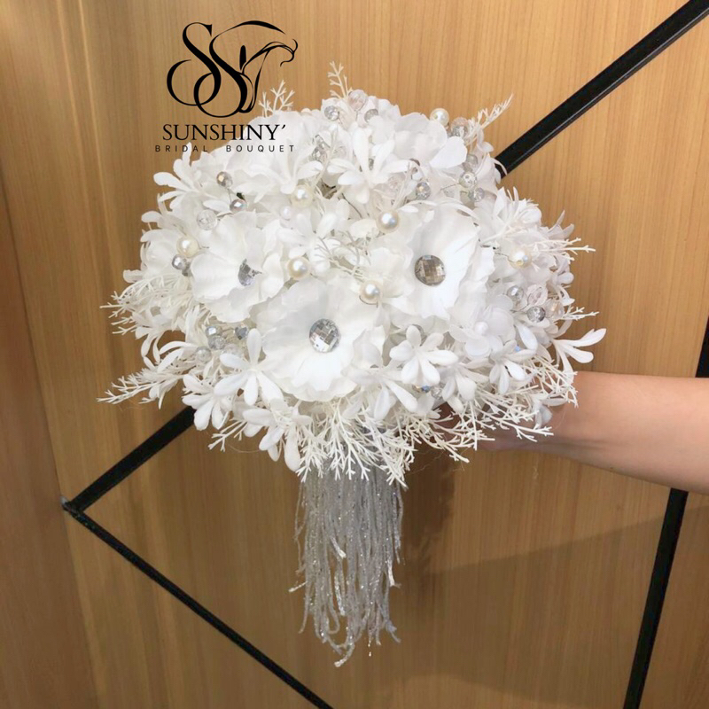 Jual Buket Wedding Bunga Putih | Hand Buket | Buket Wedding | Buket ...