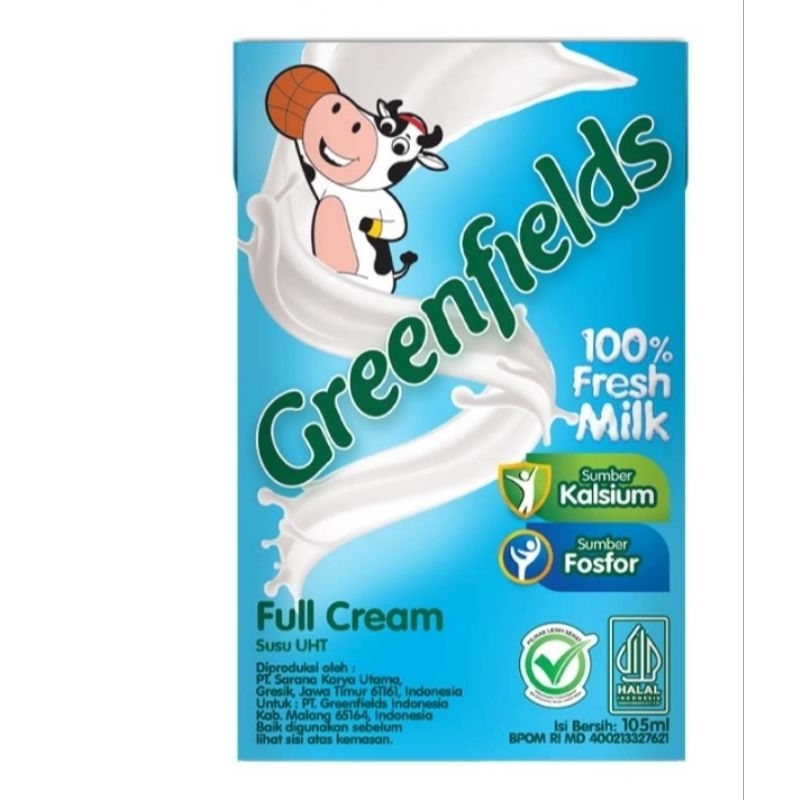 Jual Greenfields Susu UHT Full Cream 105 ml | Shopee Indonesia