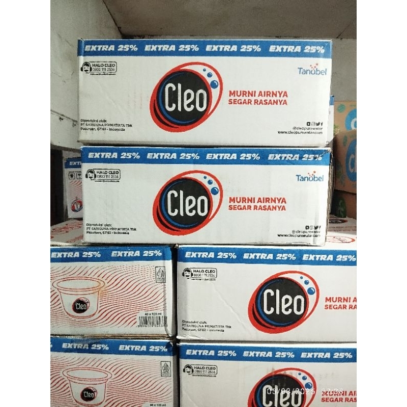 Jual CLEO GELAS MINI 120ML x 40 cup 1 dus (instant only) | Shopee Indonesia