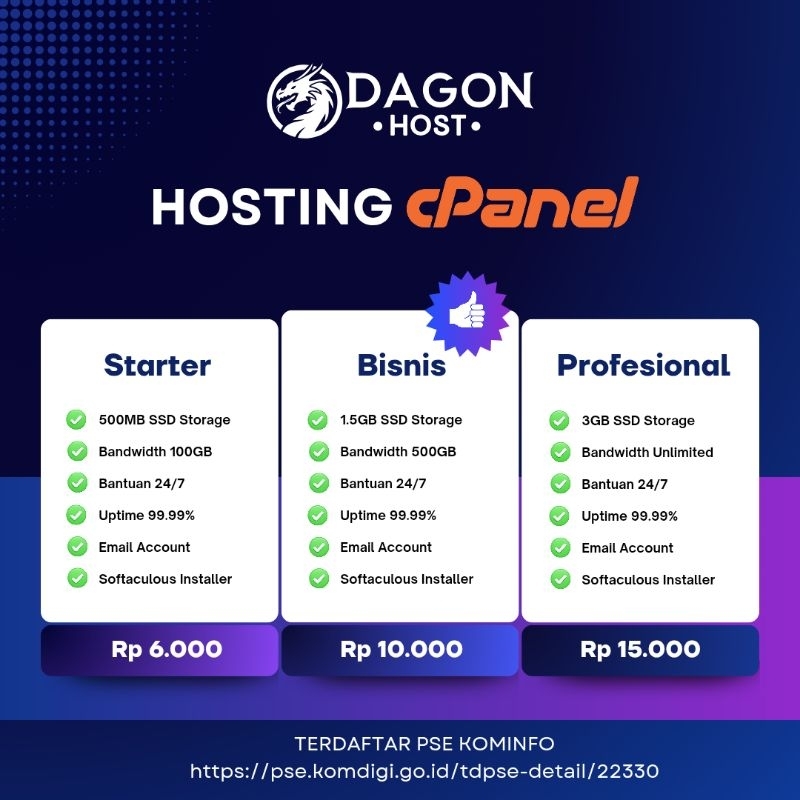 Jual Hosting StartUp Murah Bisa Perpanjang | Shopee Indonesia