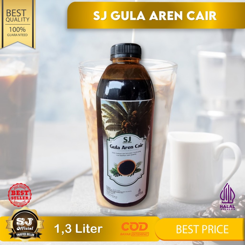 Jual SJ Gula Aren Cair 1,3 liter Premium Liquid Brown Sugar - Nira Aren ...