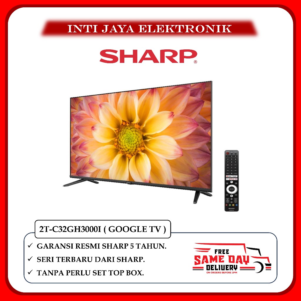Jual TV LED SHARP 32 INCH GOOGLE ANDROID TV LED 2T-C32GH30001 SHARP 32INCH 32GH 2TC SHARP ...