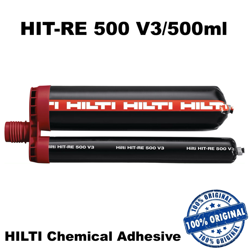 Jual Lem Chemical HILTI RE 500 V3 / 500ml Chemical Adhesive Mortar ...