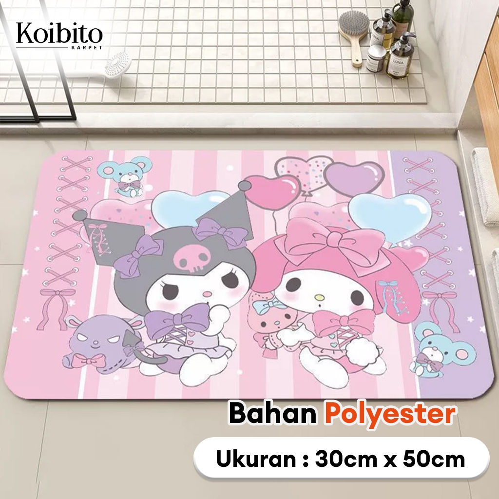 Jual [Koibito] Keset Lantai Motif Karakter Lucu/Keset Polyester Anti ...