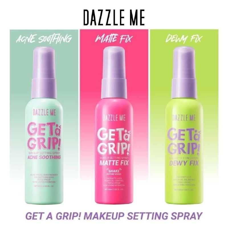 Jual DAZZLE ME Get a Grip! Makeup Setting Spray | Setting Spray Dewy ...