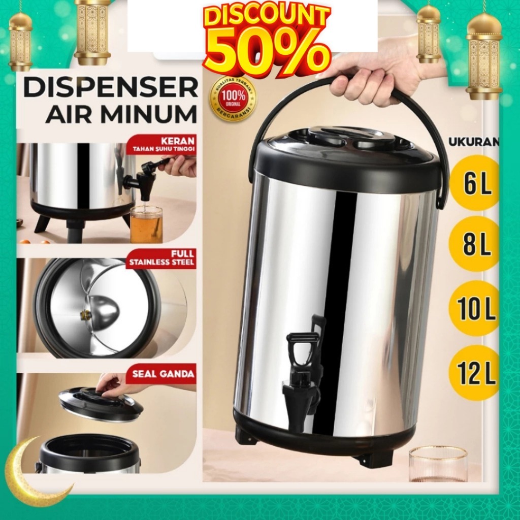 Jual Termos Air Milk Tea Bucket 6 8 12 Liter Tahan Panas Dingin ...