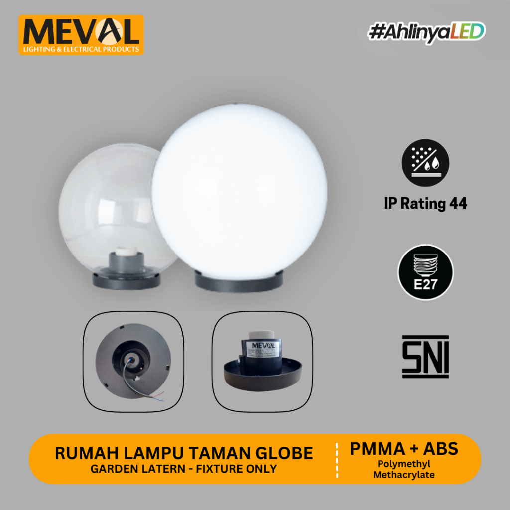 Jual MEVAL Rumah Lampu Taman Globe Putih / Clear | Shopee Indonesia