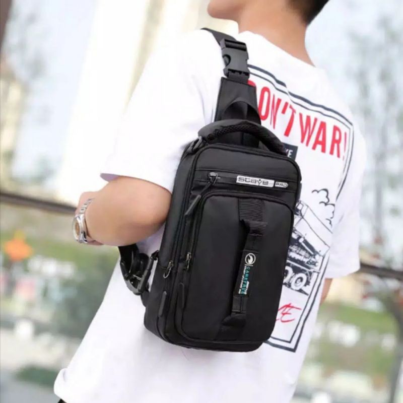 Jual WAISTBAG ELEMENT Tas Selempang Bahu Pria ( Bisa Ransel) | Shopee ...