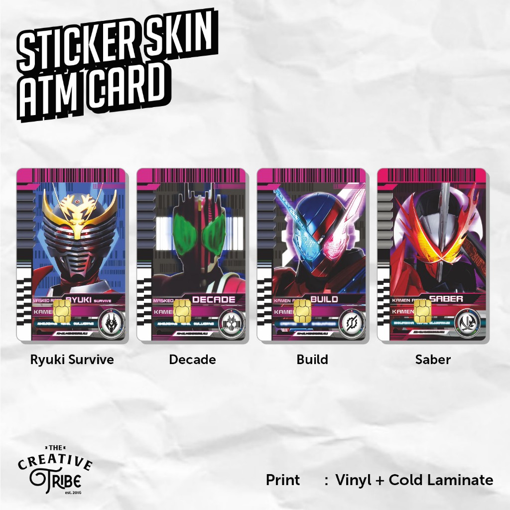 Jual Kamen Rider - Sticker Card Skin - Vinyl ATM Debit Credit Emoney Flazz Stiker | Shopee Indonesia