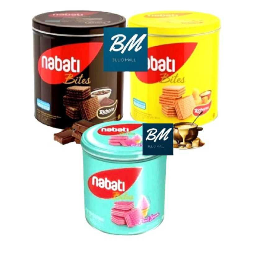 Jual Nabati Wafer Bites Kaleng 250 gr Richeese Richoco Cokelat Keju ...