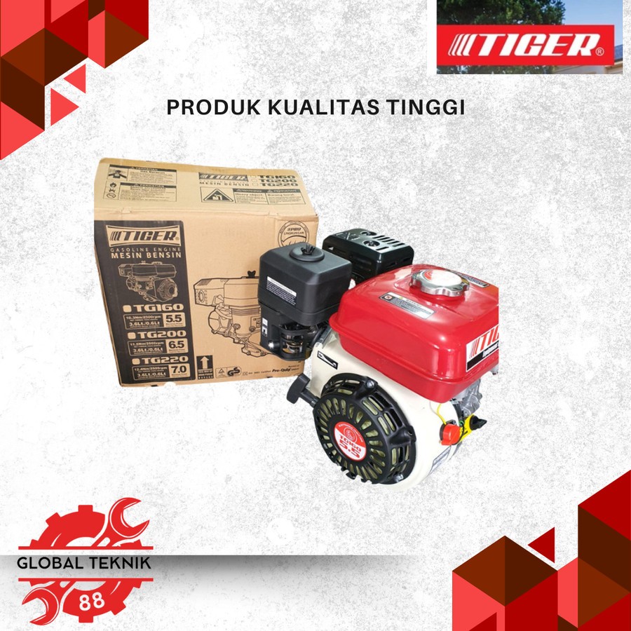 Jual Engine Gasolin GX 160 Tiger TG 160/Mesin Penggerak 5,5 PK/COD | Shopee Indonesia