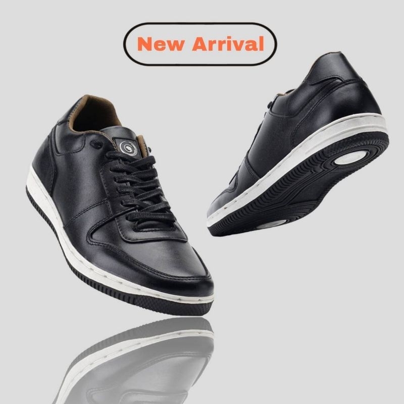 Jual SULTAN FOOTWEAR X REINIER BLACK | Sepatu Kasual Sneakers Kets Pria Kulit Asli Hitam ...