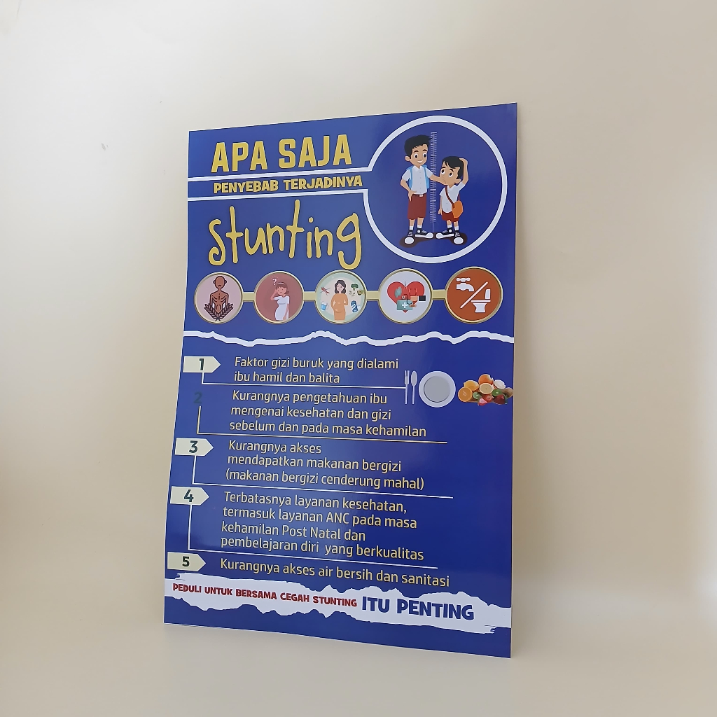 Jual Poster Penyebab Stunting, Poster Edukasi Stunting, Poster ...