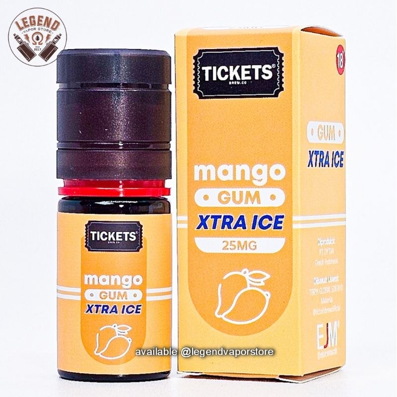 Jual SALT NIC - LIQUID TICKETS MANGO GUM XTRA ICE 30ML 25MG AUTHENTIC ...