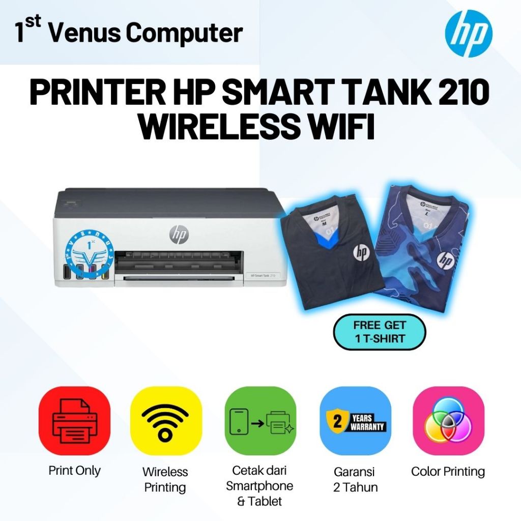 Jual Printer HP Smart Tank 210 Wireless Wifi / HP PRINTER SMART TANK ...