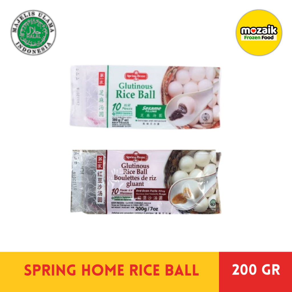 Jual Spring Home Rice Ball Red Bean/Sesame 200gr Mozaik Mart Frozen ...