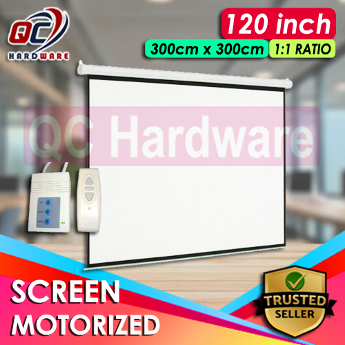 Jual Layar Proyektor Motorized 120 inch - Screen Projector Remote ...