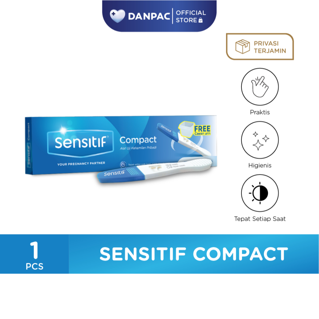Jual Sensitif Compact Test Pack isi 1 Pcs / Alat Tes Kehamilan | Shopee ...
