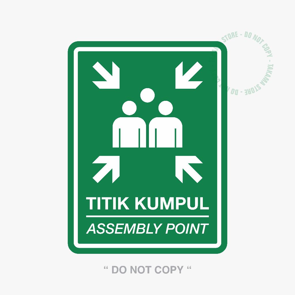 Jual Rambu titik kumpul ukuran 30cm x 40cm plat alumunium | Shopee ...