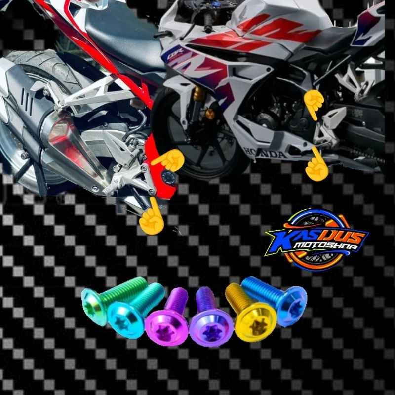 Jual baut titanium foot step baut step depan titanium cbr 250 rr r satu ...