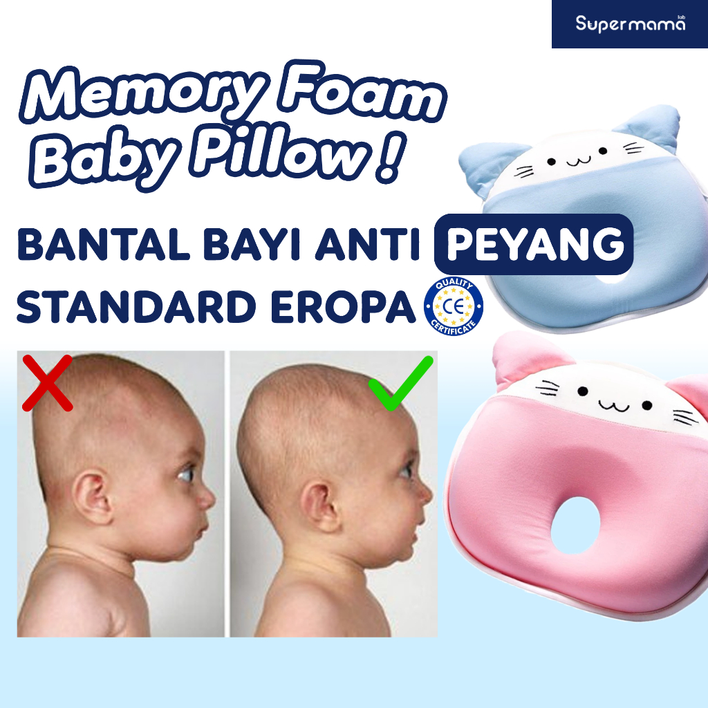Jual Bantal Bayi Anti Kepala Peyang / Memory Foam Bayi #1 Premium ...