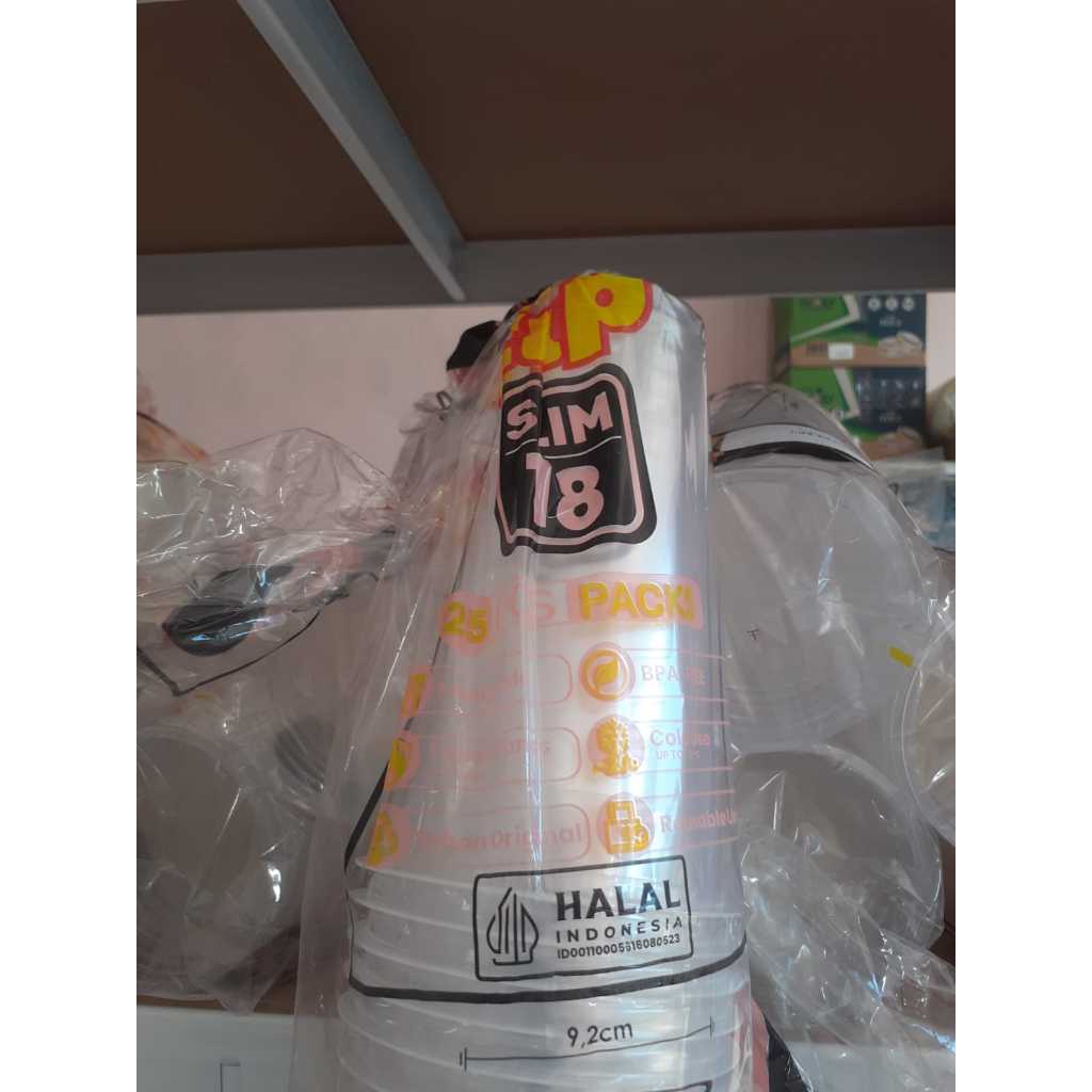 Jual Hok Cup Natural 18 Oz Slim (25 pcs) | Shopee Indonesia