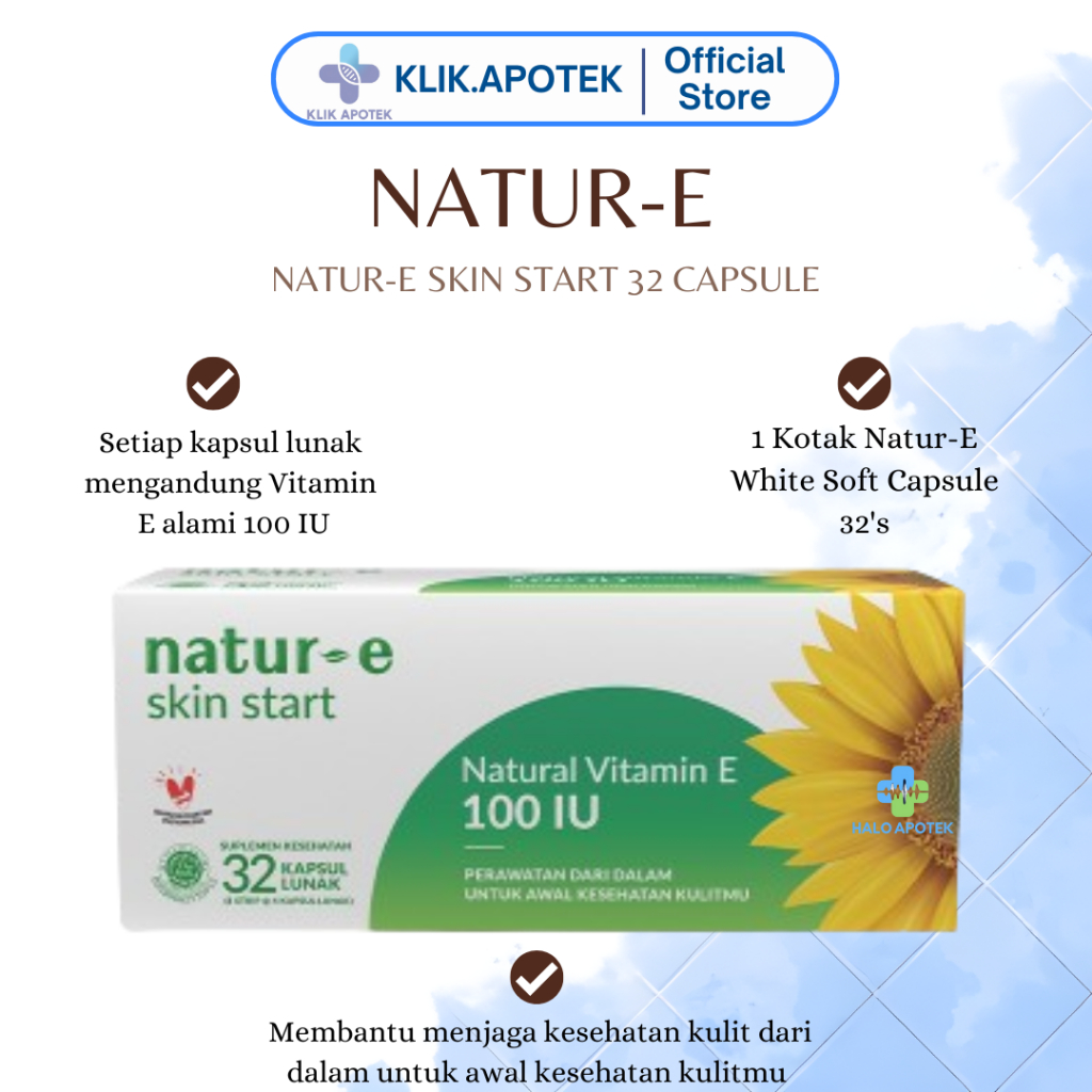 Jual Natur-E Skin Start Natural Vitamin E 100 IU 32s Soft Capsule ...