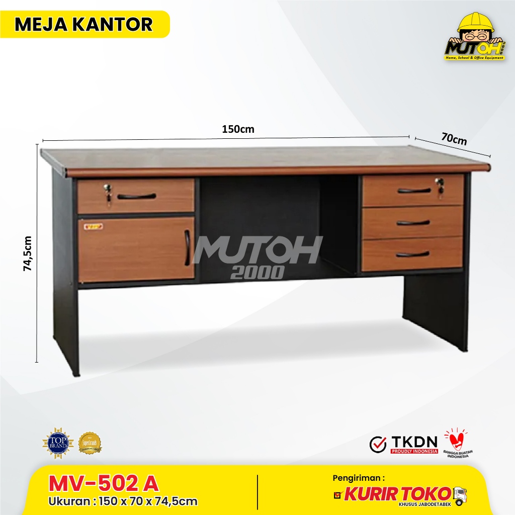 Jual MEJA KANTOR 1 BIRO 5 LACI VIP MV-502 A TKDN | Shopee Indonesia
