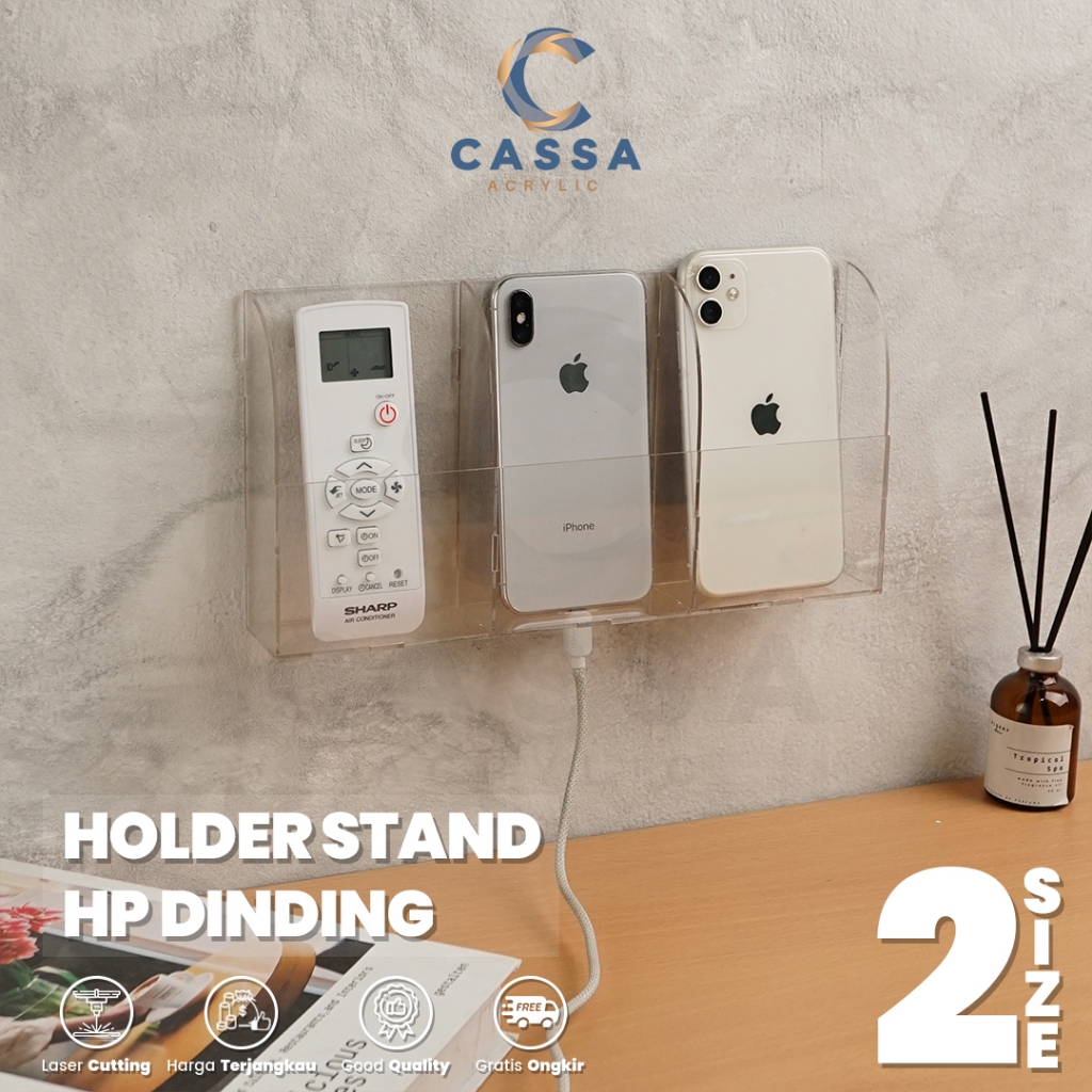 Jual Stand Display Holder Tempat HP Dinding Acrylic / Rak Gantung ...
