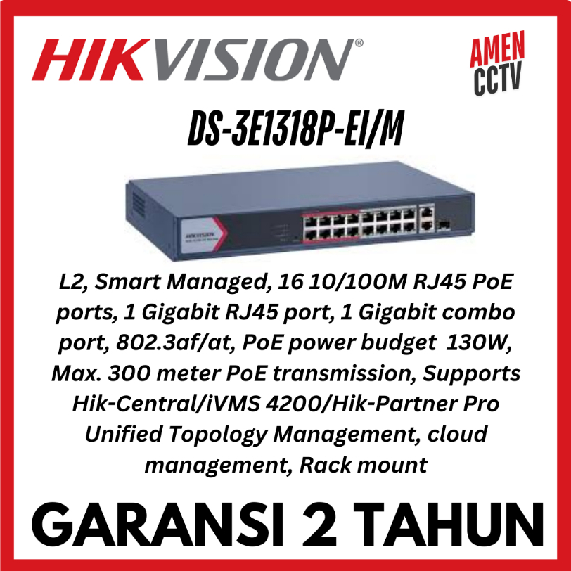 Jual Value Series: Smart Managed, L2 Hikvision DS-3E1318P-EI/M | Shopee Indonesia