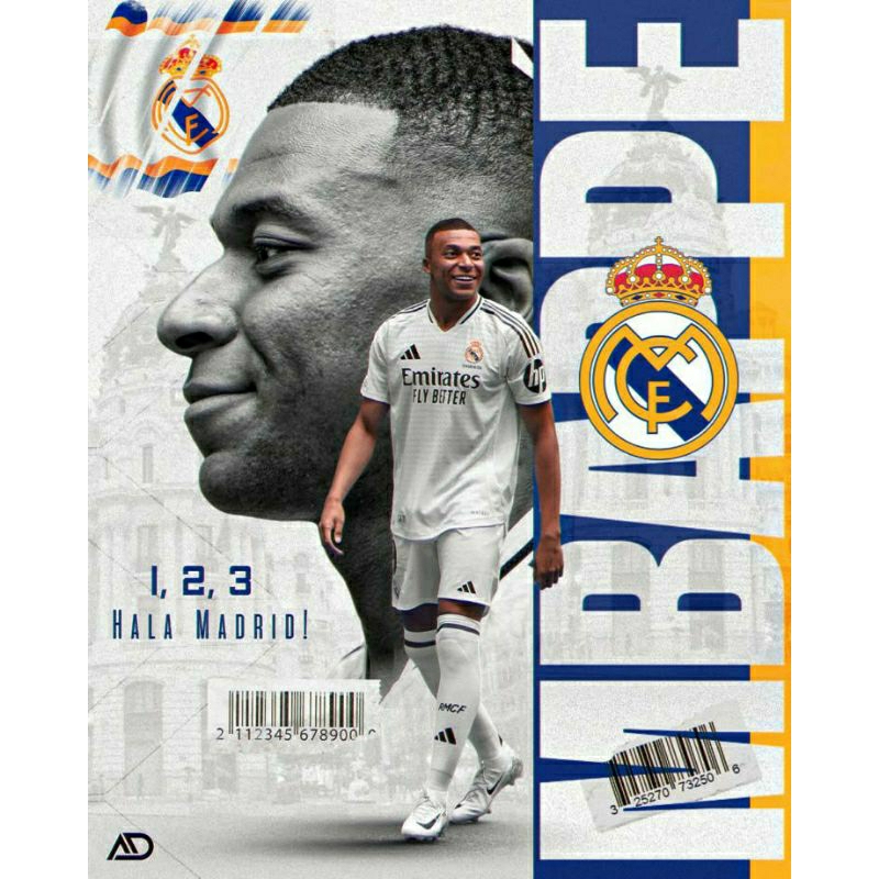 Jual Stiker dinding k mbappe real madrid ukuran a3 | Shopee Indonesia