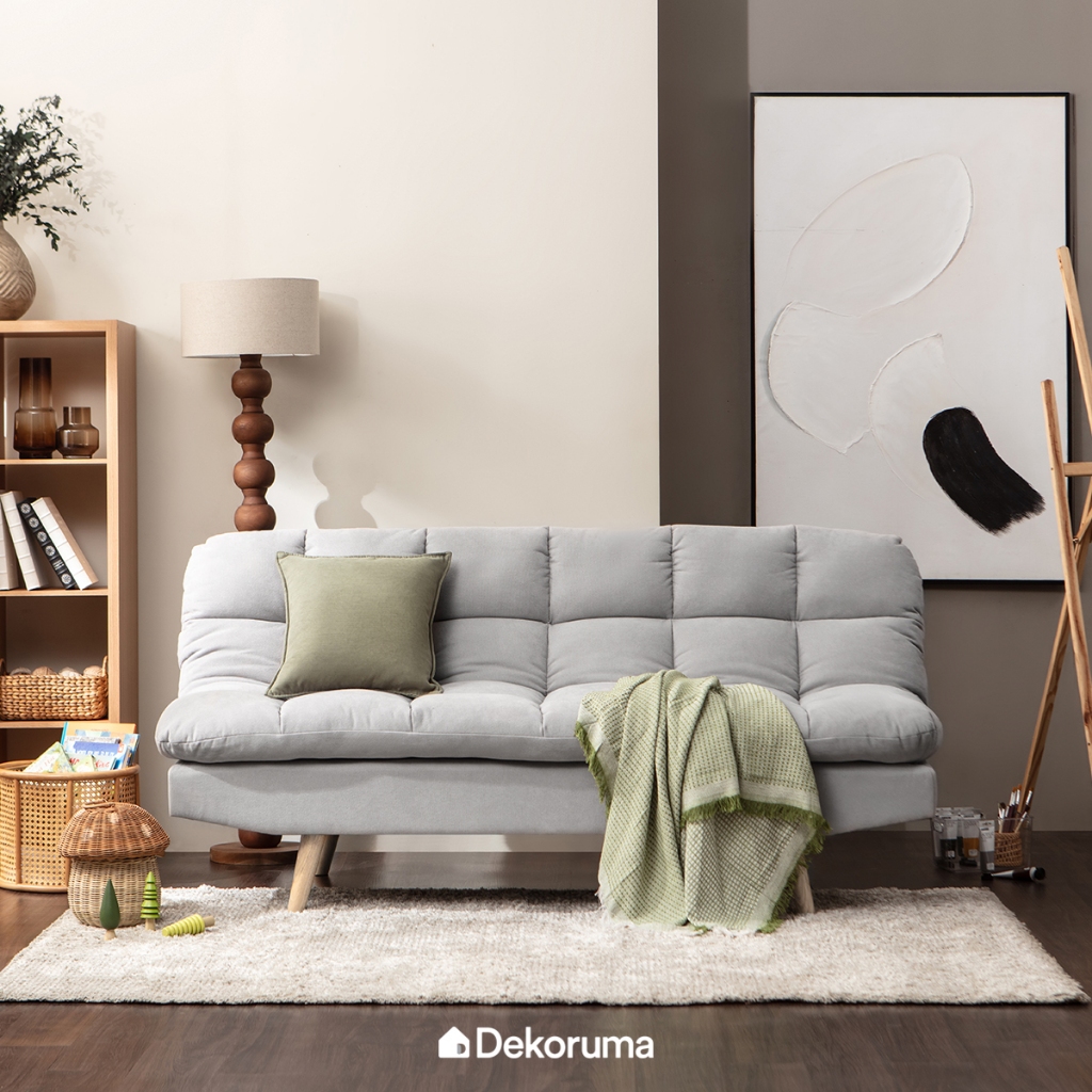 Jual Dekoruma TENDO Sofa Bed 3 Dudukan Kain | Shopee Indonesia