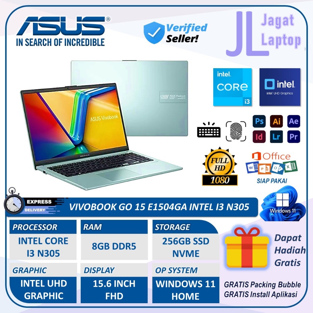 Jual Laptop Asus Vivobook Go 15 E1504ga Intel I3 N305 8gb 256gb 15.6 ...