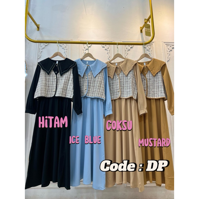 Jual gamis rajut + kardi rompi premium | Shopee Indonesia