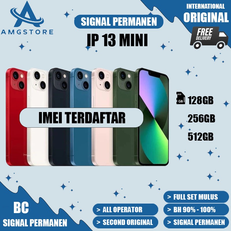 Jual IP 13 MINI 128GB 256GB 512GB (Permanen) Second BC Bekas Second Mulus Normal 100% Original ...