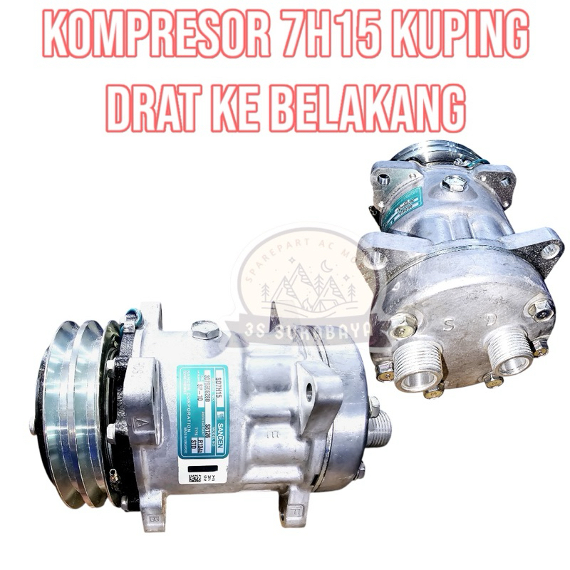 Jual kompresor 7H15 Caterpillar Cat kaki kuping Valve drat belakang Ac ...