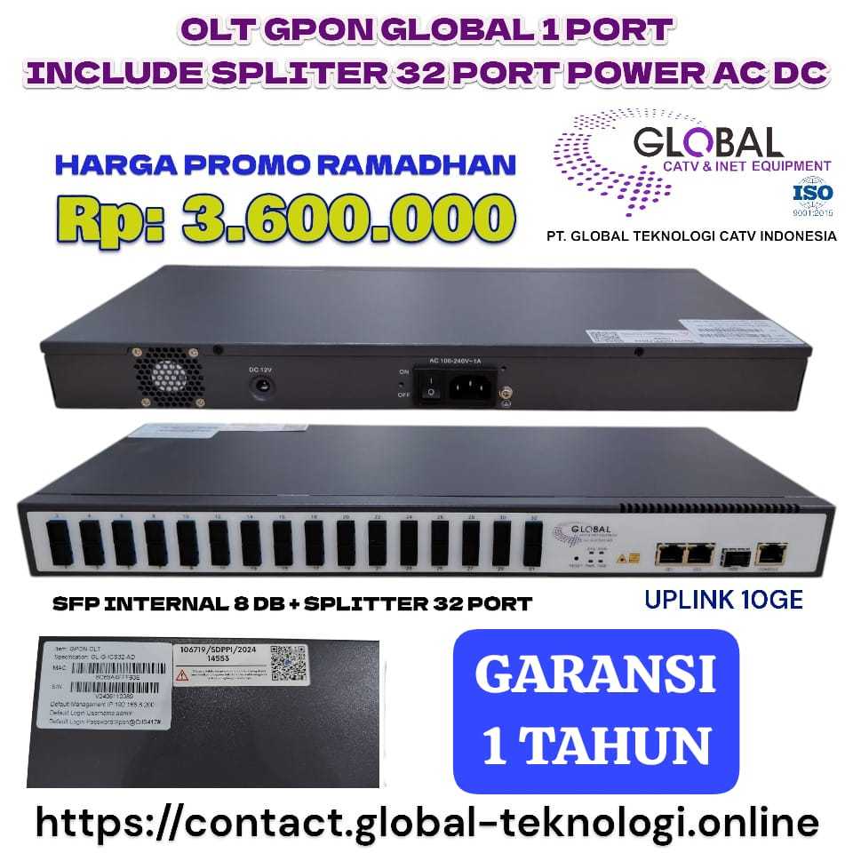 Jual OLT GPON 1 PORT SPLITER 32 PORT SFP 8DB | Shopee Indonesia