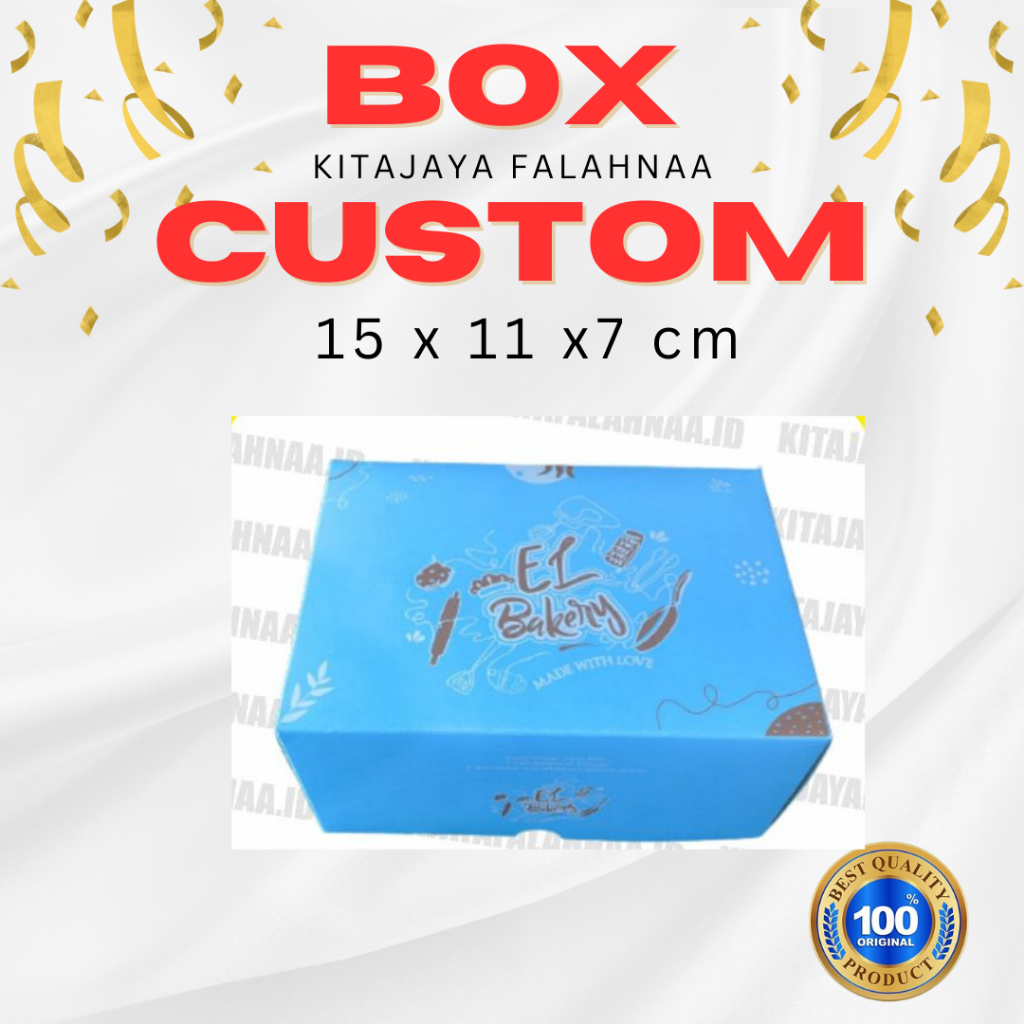 Jual (FREE DESAIN) SNACK BOX CUSTOM R3 15x11x7 | 15x10x6 | Shopee Indonesia