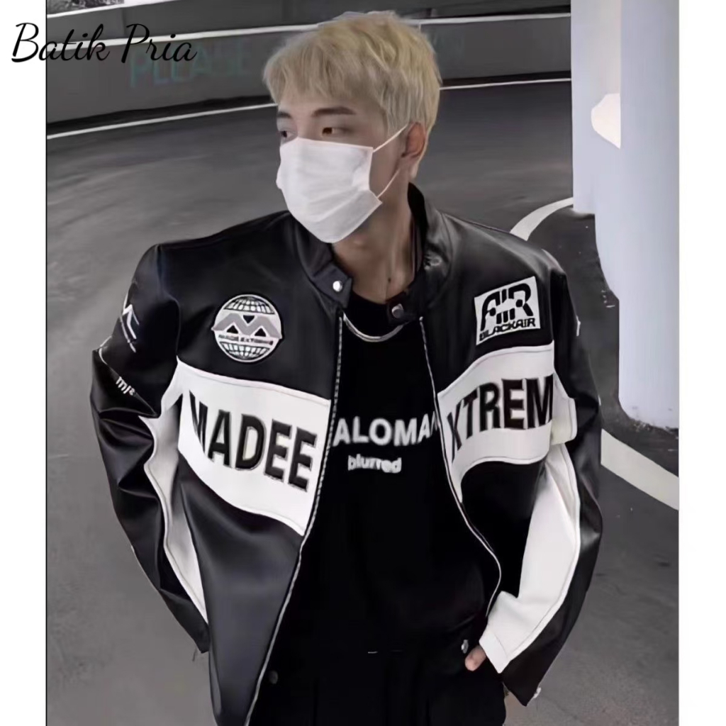 Jual High quality American trend vintage men's leather jacket jacket ...