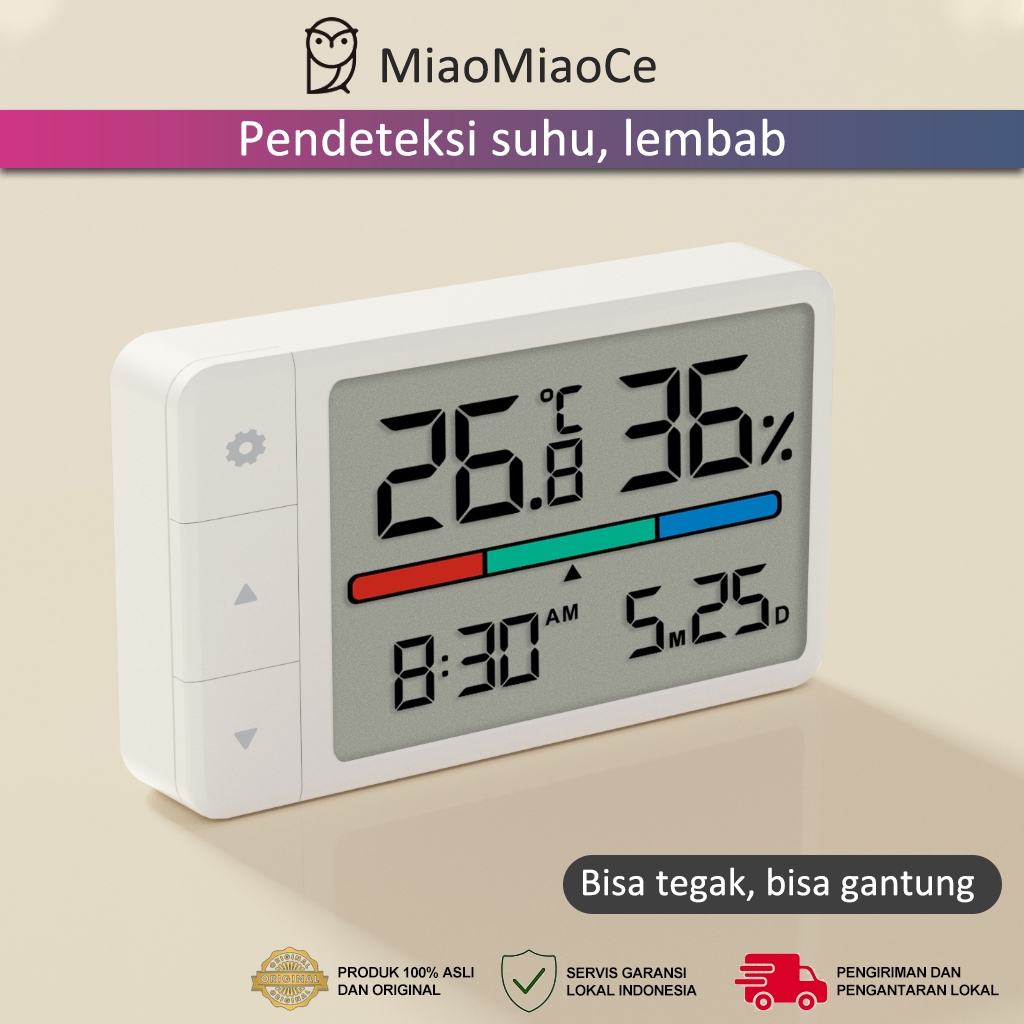 Jual Termometer Digital MiaoMiaoCe Hygrometer,Alat Ukur Kelembaban Suhu ...