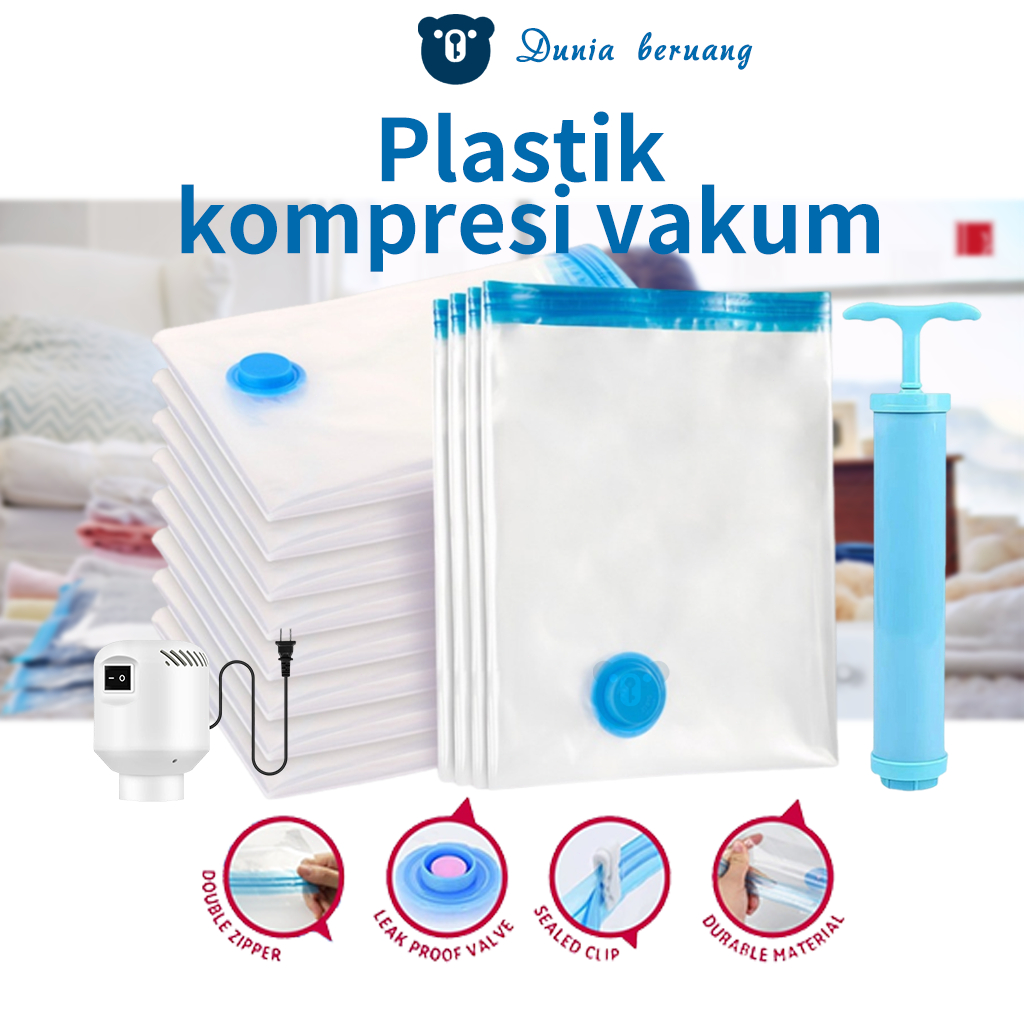 Jual Kantong Vakuum Pakaian Anti Air Transparan Perlu Pompa Alat Vacuum ...